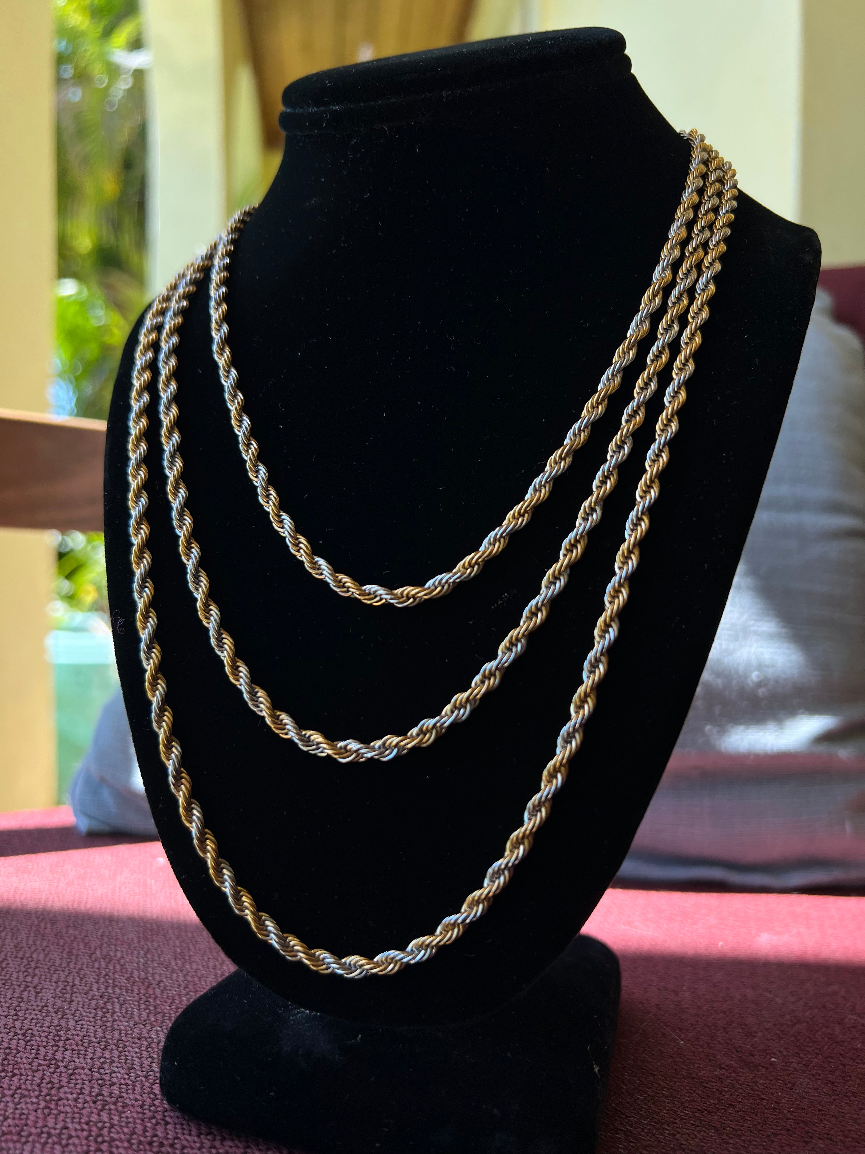 4mm Two-Tone Rope Chain – Luxury Gems