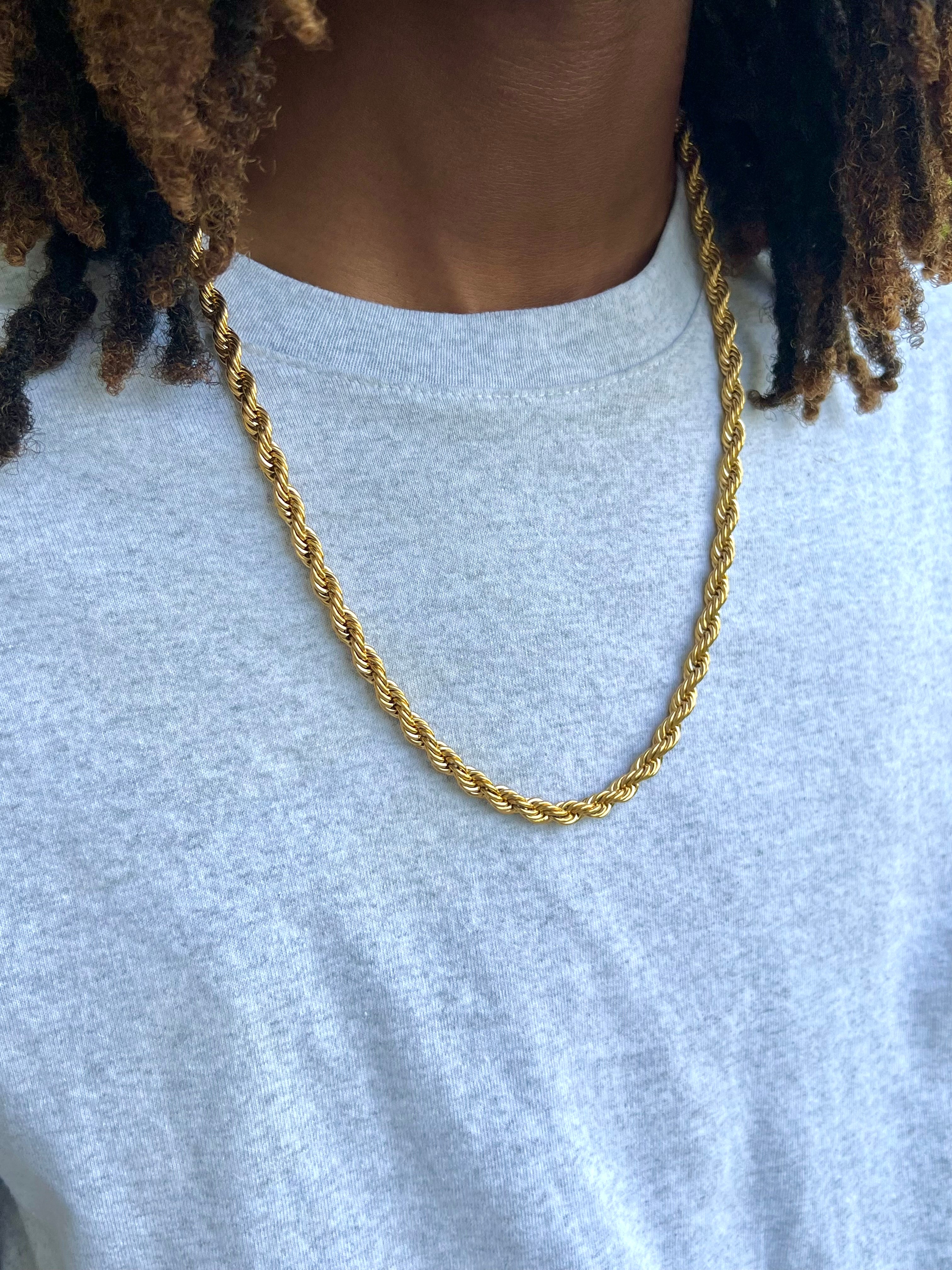 6mm Gold Rope Chain – Luxury Gems